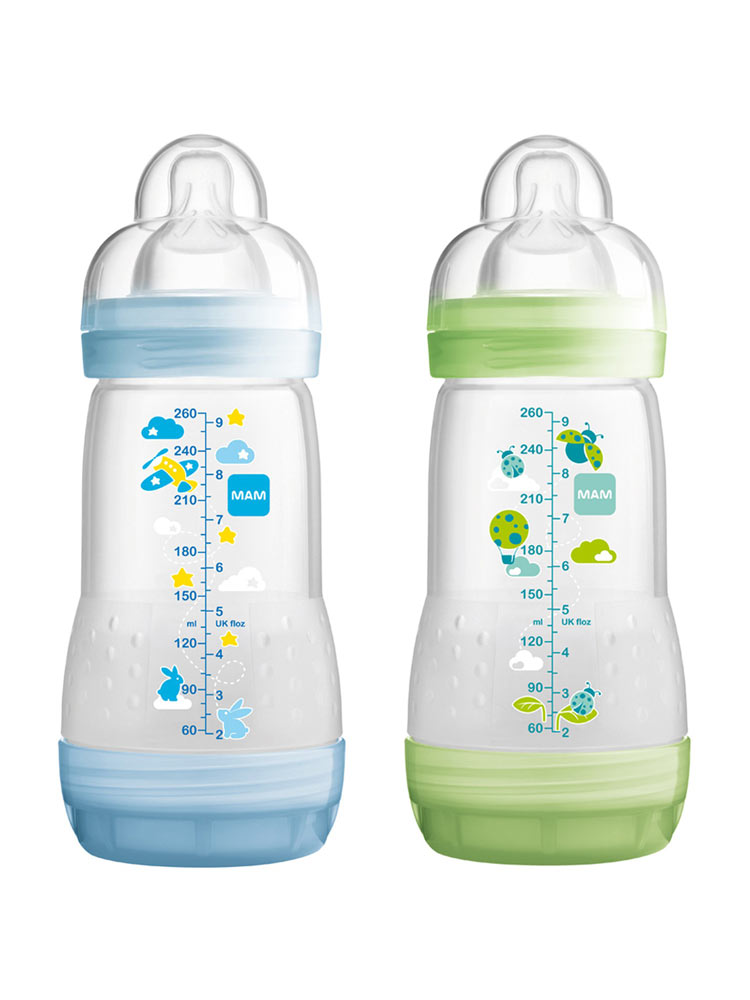 MAM 2 Biberons Anti-Colique 260 ml 0 Mois et