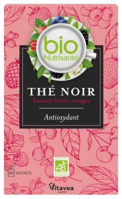 Vitavea Infusión Té Negro Frutos Rojos Ecológico 20 Bolsitas
