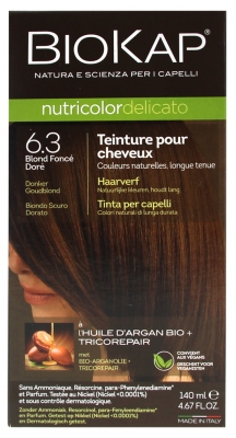Biokap Nutricolor Delicato Permanent Dye - Hair Colour: 6.3 Golden Dark ...