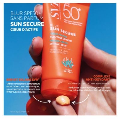 SVR Sun Secure Blur Crème Mousse Flouteur Optique SPF50+ Sans Parfum 50 ml