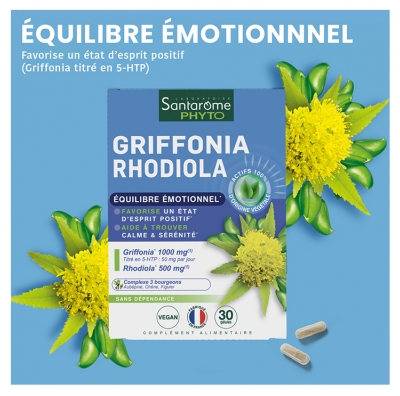 Santarome Griffonia Rhodiola 30 Gélules