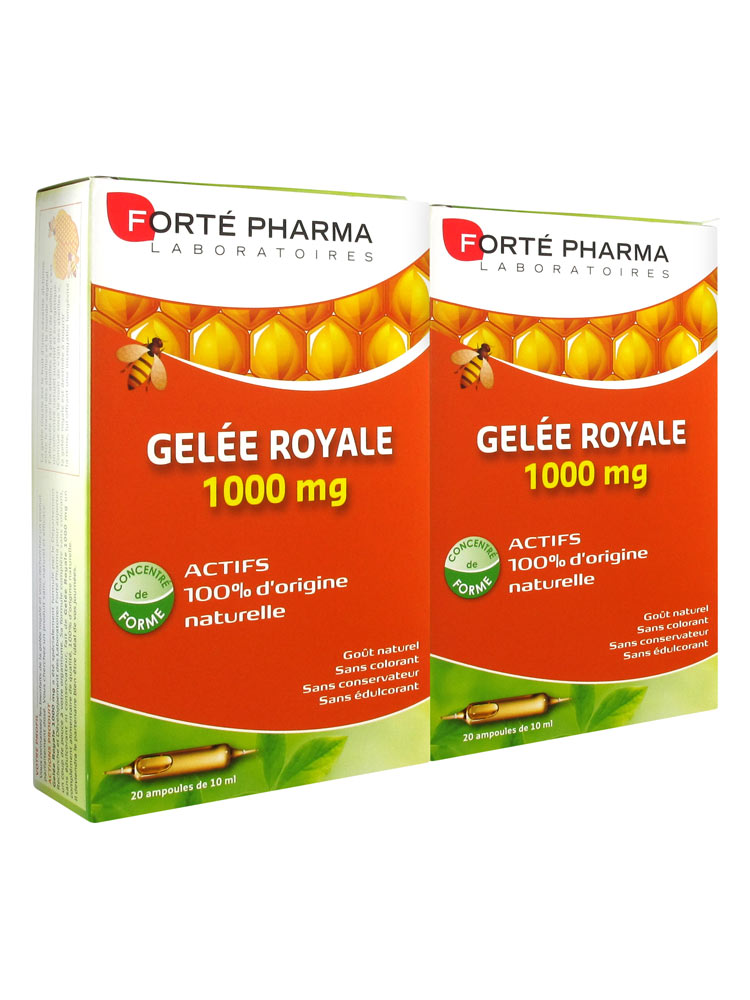 Forté Pharma Gelée Royale 1000 mg 2x20 Ampoules - Prix bas ici
