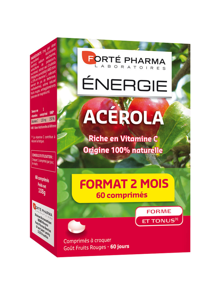 Forté Pharma Energy Acerola 60 Tablets to Crunch