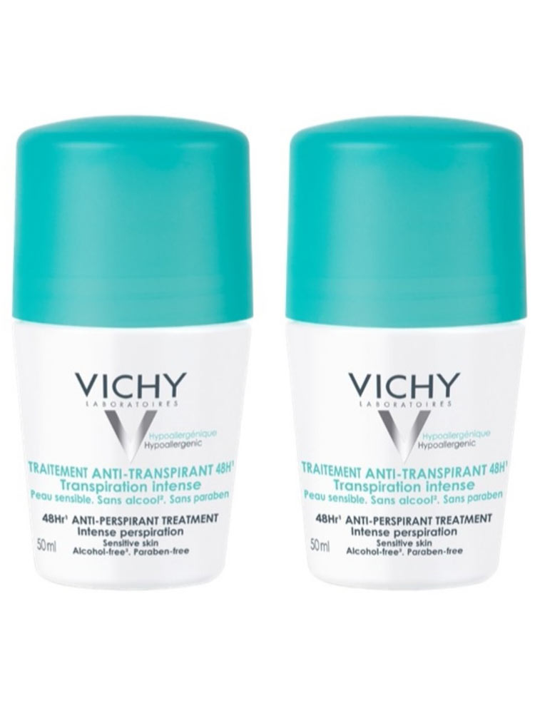 Vichy Déodorant Anti-Transpirant Bille 48H Lot de 2 x 50ml - Prix bas ici