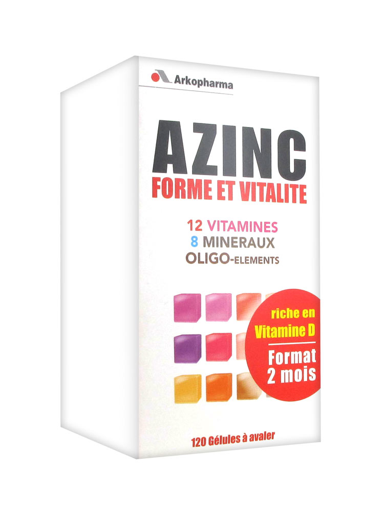 Arkopharma Azinc Forme et Vitalité 120 Gélules