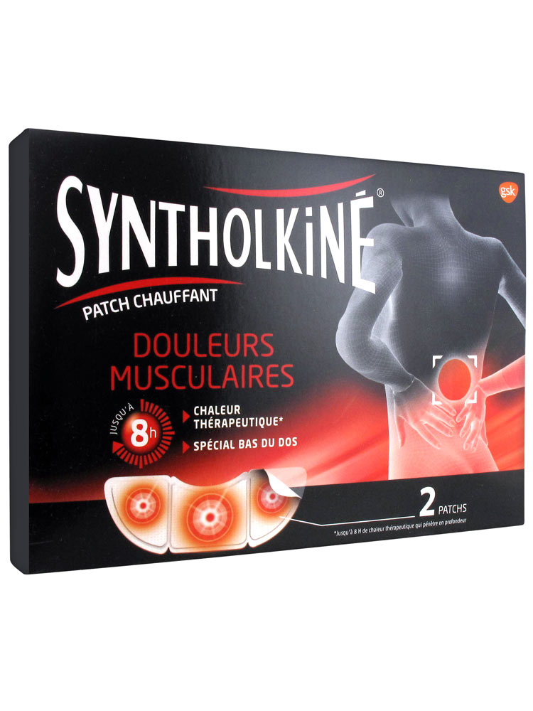 SyntholKiné Patch Chauffant Douleurs Musculaires Bas du Dos 2 Patchs