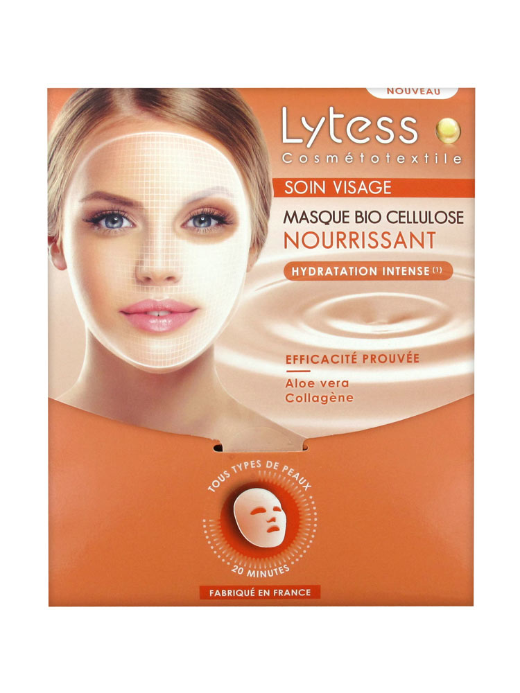 Lytess Cosmétotextile Soin Visage Masque Bio Cellulose Nourrissant
