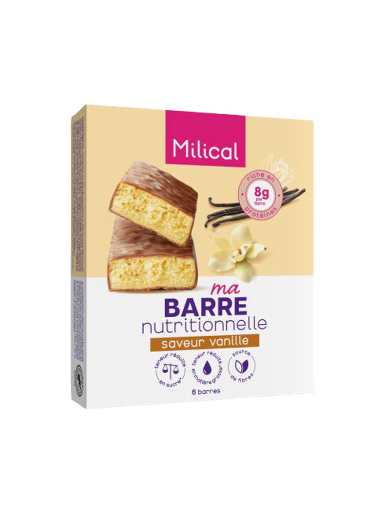 Milical 6 Barres Minceur Hyperprotéinées - Saveur : Vanille