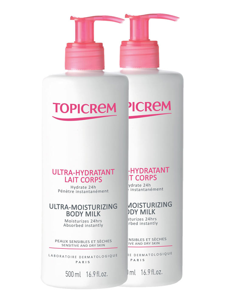 Topicrem Ultra-Hydratant Lait Corps Lot de 2 x 500 ml - Prix bas ici