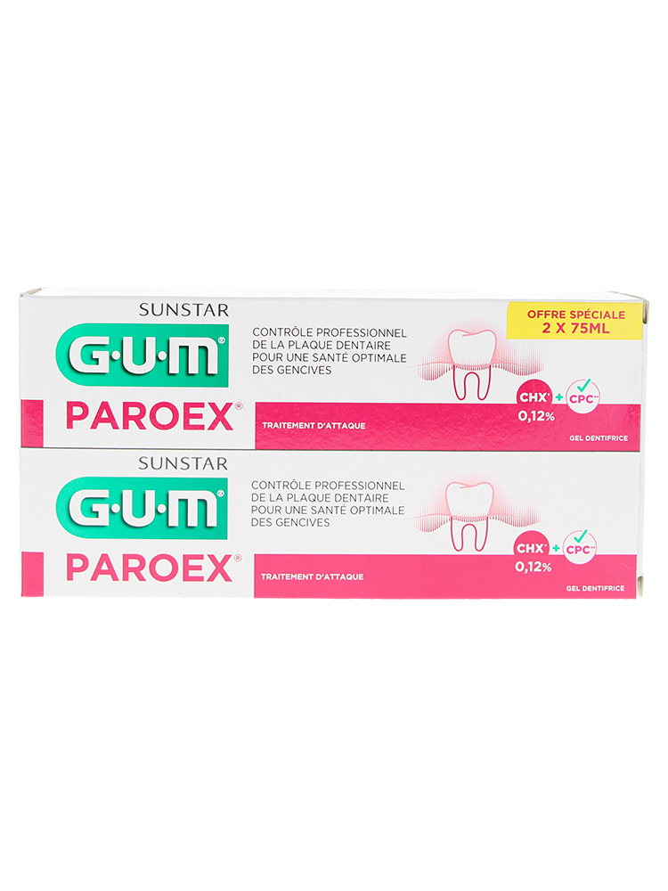 GUM Paroex Toothpaste Gel 2 x 75ml