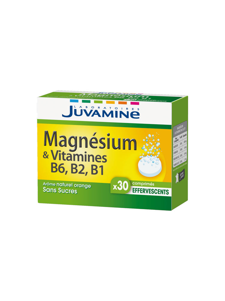 Juvamine Fizz Magnésium & Vitamines B6 B2 B1 30 Comprimés