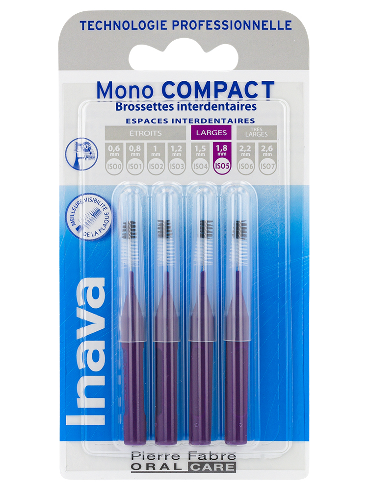 Inava Mono Compact 4 Brossettes Interdentaires - Taille : ISO5 1,8 mm