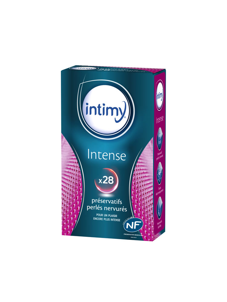 Intimy Intense 28 Préservatifs Perlés Nervurés