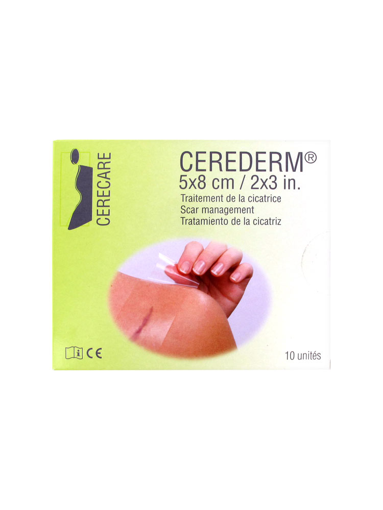 Cerecare Cerederm Rectangle Traitement de la Cicatrice 5 x 8 cm 10 Unités