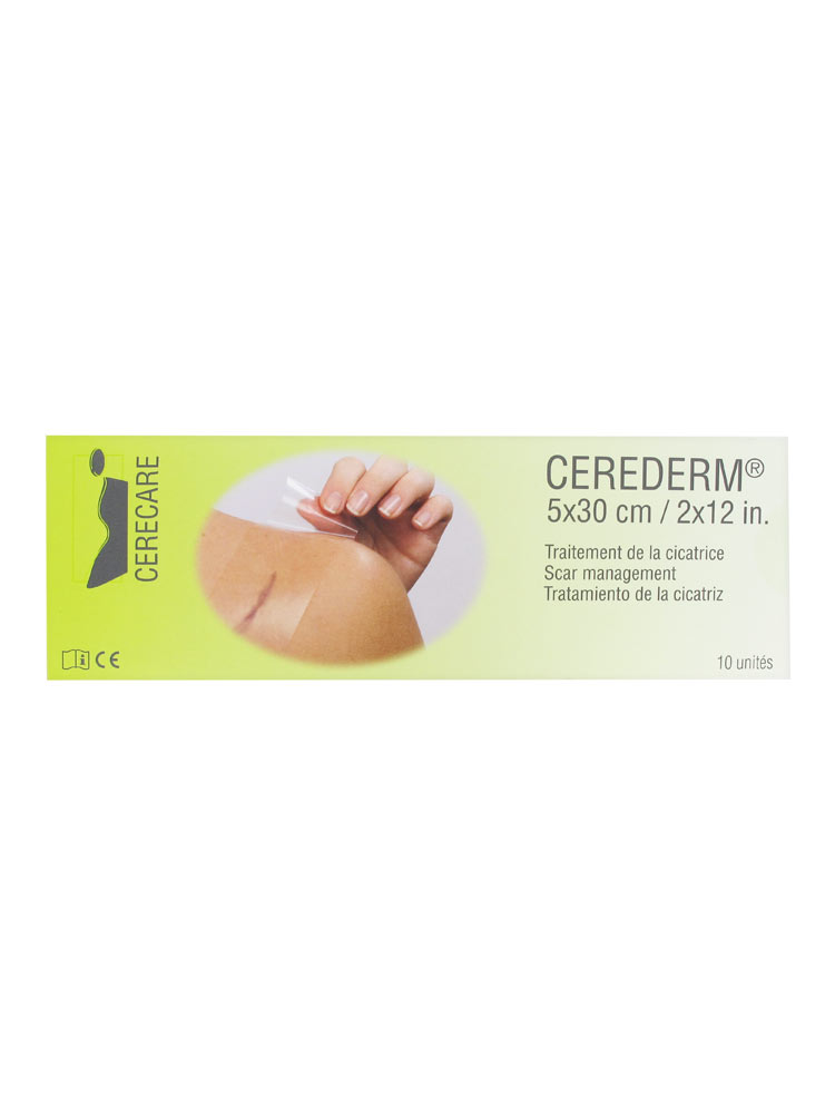 Cerecare Cerederm Rectangle Traitement de la Cicatrice 5 x 30 cm 10 Unités