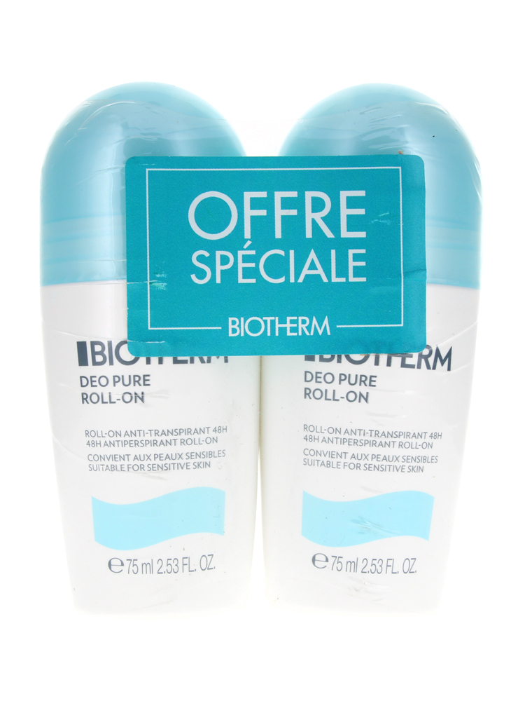 Biotherm Deo Pure Antiperspirant Roll-On 2 x 75ml