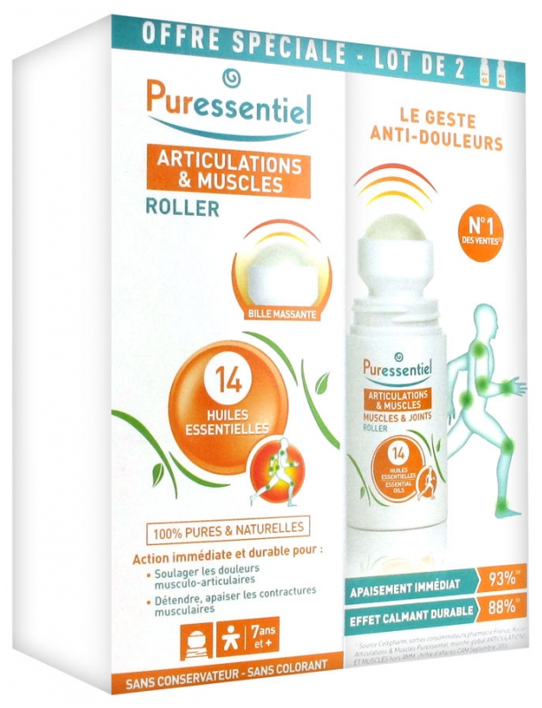 Puressentiel roll-on para las articulaciones con 14 aceites esenciales ...