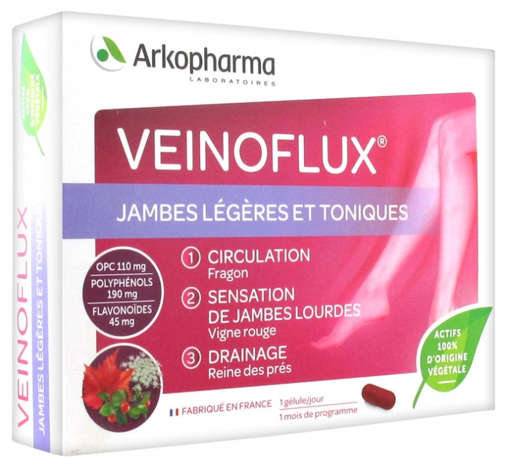 Arkopharma Veinoflux Piernas Ligeras y Tonificadas 30 Cápsulas