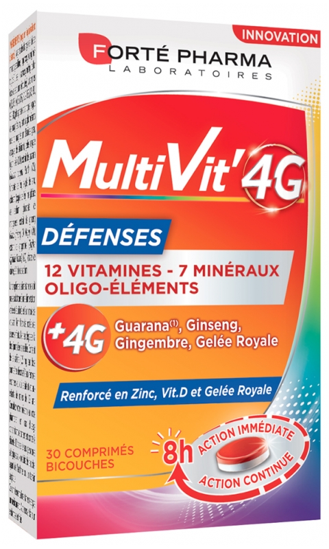 Forté Pharma MultiVit' 4G Defences 30 Bi-Layers Tablets