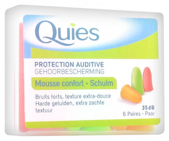 Quies Protection Auditive en Mousse 6 Paires