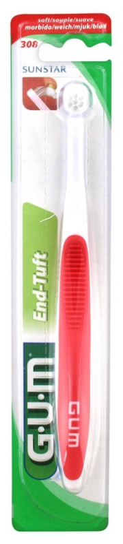 GUM Monotouffe Cepillo de Dientes 308 - Color: Rojo
