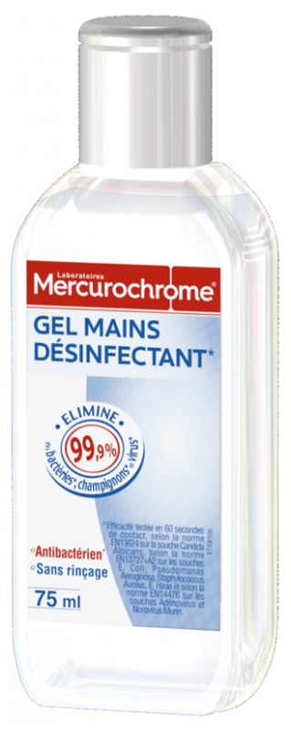 Mercurochrome Gel Mains Désinfectant 75 ml