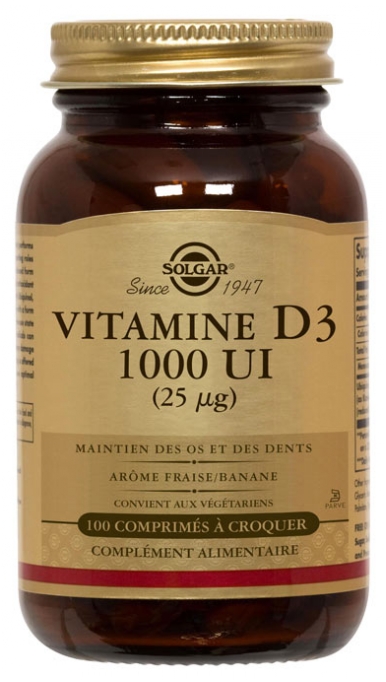 Solgar Vitamina D3 1000 UI 25mcg 100 Comprimidos