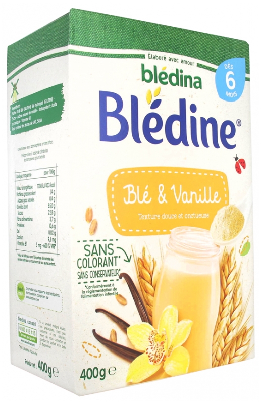 Blédina Blédine Wheat & Vanilla From 6 Months 400g