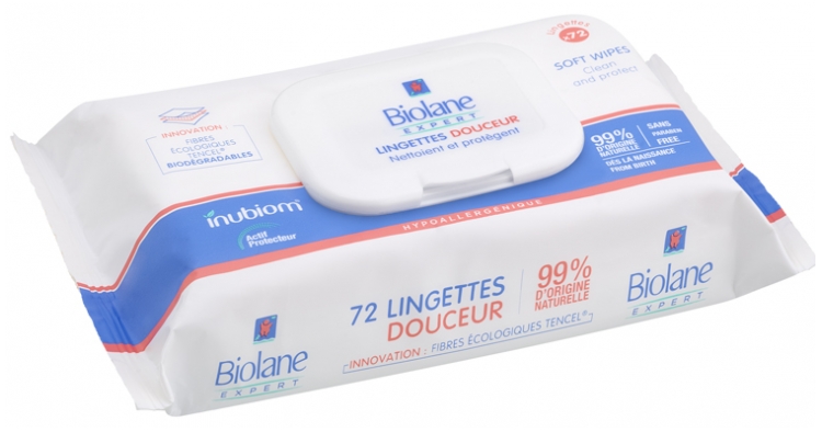 Biolane Expert Lingettes Douceur 72 Lingettes
