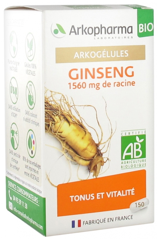 Arkopharma Arkocaps Organic Ginseng 150 Capsules