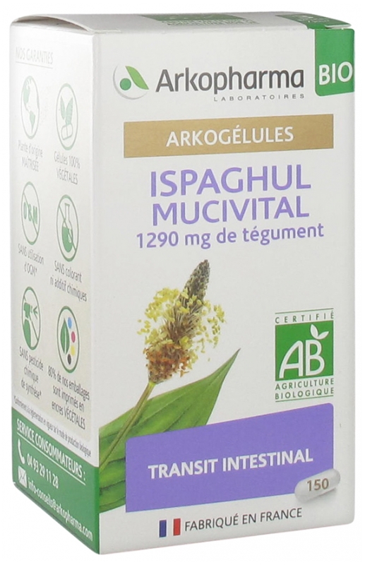 Arkopharma Arkogélules Ispaghul Mucivital Bio 150 Gélules