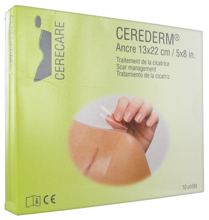 Cerecare Cerederm Ancre Traitement de la Cicatrice 13 x 22 cm 10 Unités