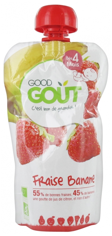 Good Goût Fraise Banane dès 4 Mois Bio 120 g