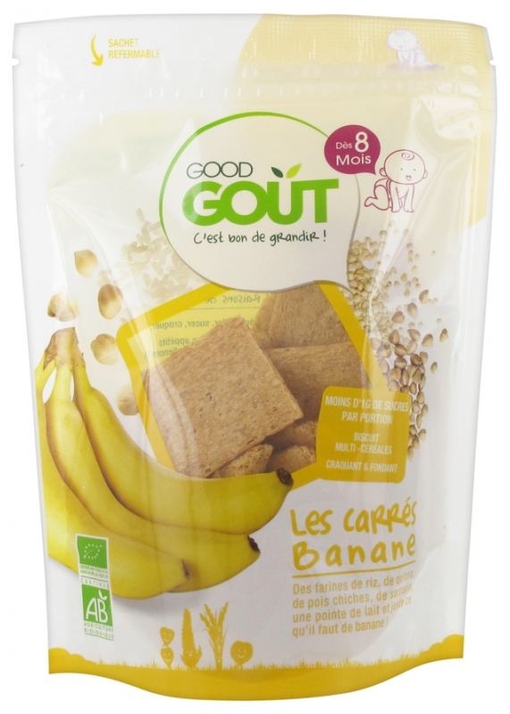 Good Goût Organic Banana Squares From 8 Months 50 g