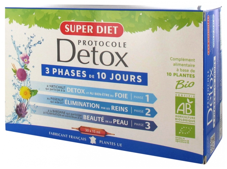 Super Diet Protocole Detox Bio 30 Ampoules
