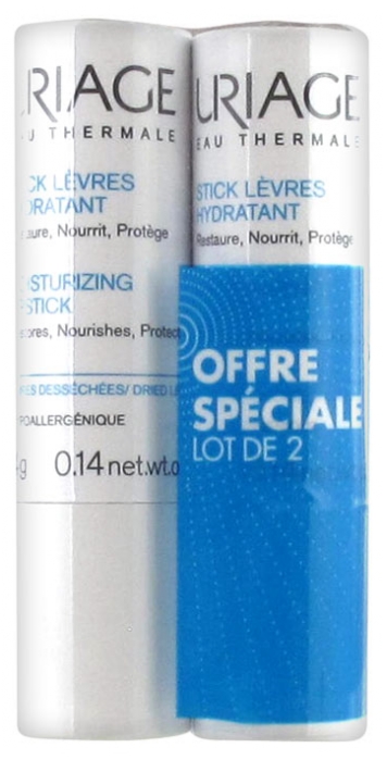 Uriage Stick Labios Hidratante Lote de 2 x 4 g