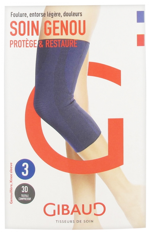 Gibaud Soin Genou Genouillère Bleue - Taille : Taille 3