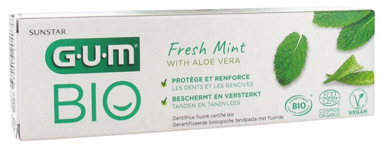 GUM Aloe Vera Fresh Mint Toothpaste Organic 75ml
