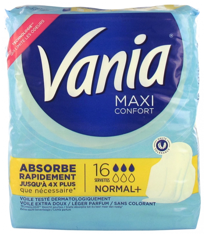 Vania Maxi Confort Normal+ 16 Serviettes