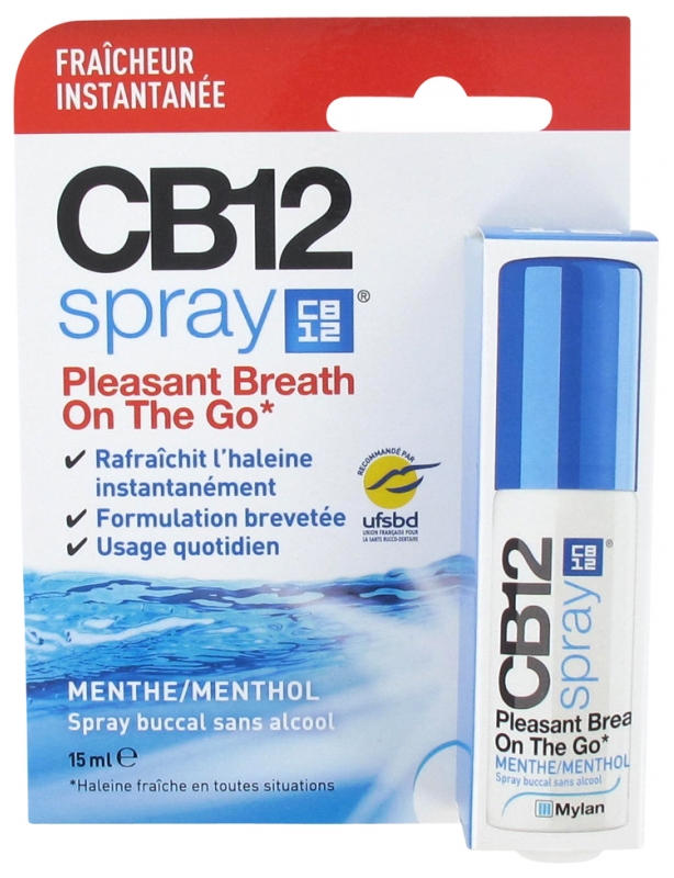 CB12 Spray Bucal sin Alcohol de Menta 15 ml