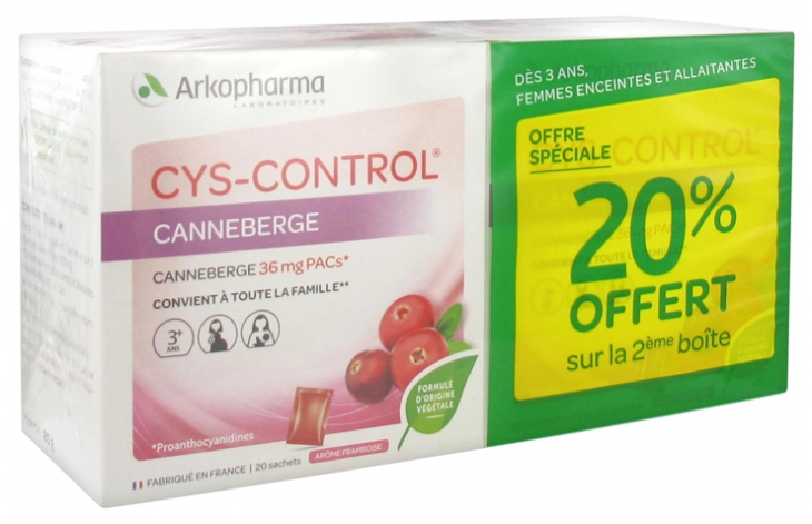 Arkopharma Cys-Control Confort Urinario Lote de 2 x 20 Sobres