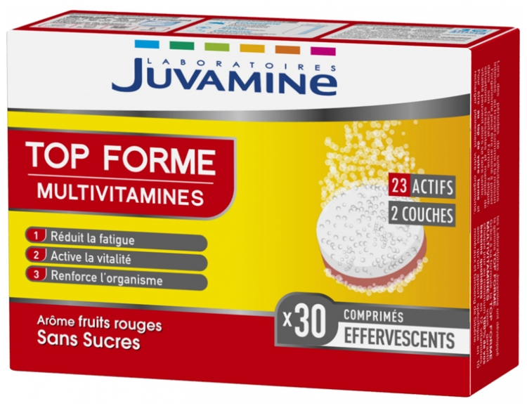 Juvamine Top Forme Multivitamines 30 Comprimés Effervescents