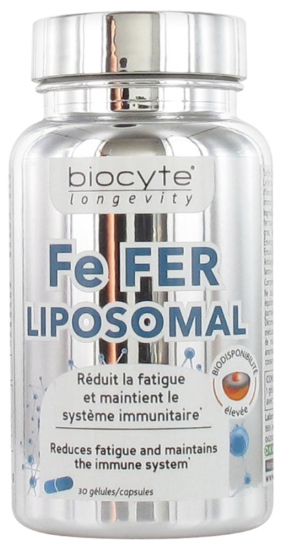 Biocyte Longevity Fe Hierro Liposomal 30 Cápsulas
